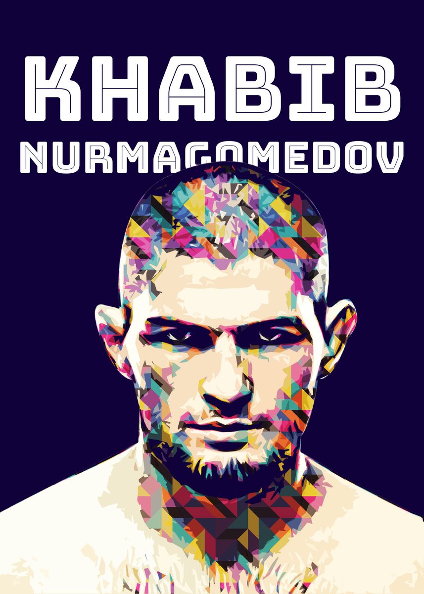 'Khabib Nurmagomedov' Poster, picture, metal print, paint by Roni Aji ...