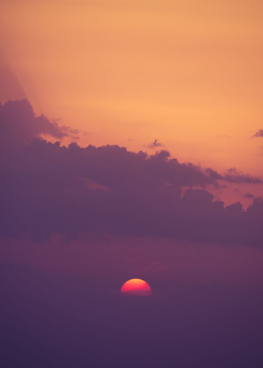 'Setting sun ' Poster, picture, metal print, paint by Tom Morel | Displate