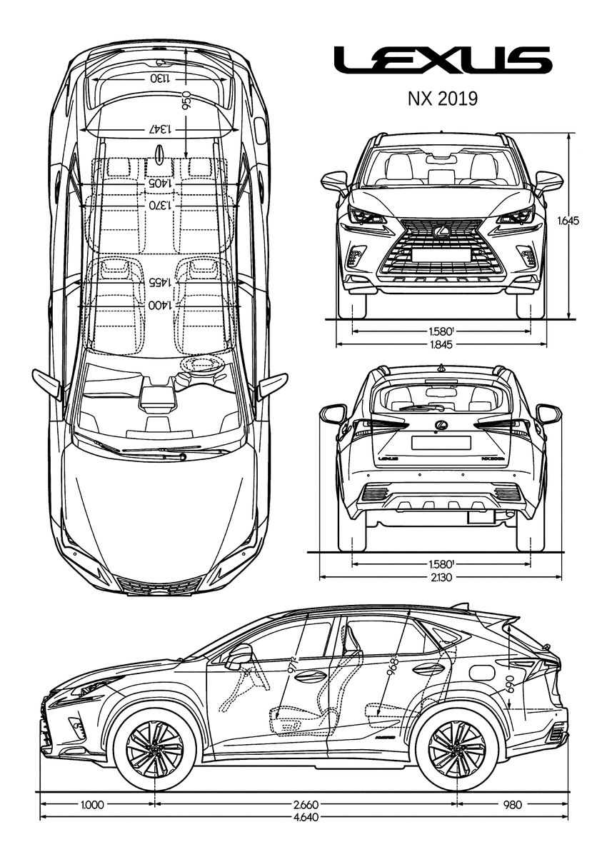 'BNW Lexus NX 2019' Poster, picture, metal print, paint by DAVID CARL ...