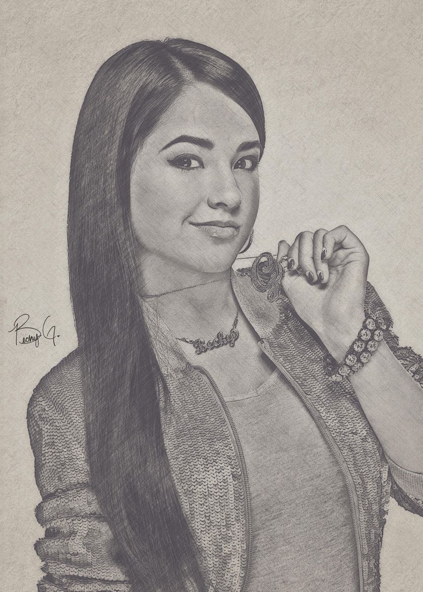 'Becky G' Poster, picture, metal print, paint by John Smith | Displate