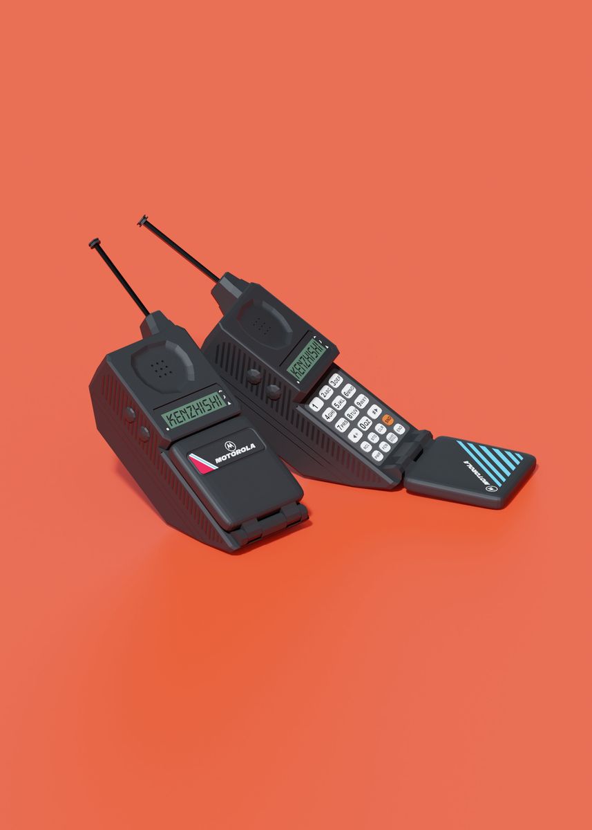 'motorola phone lowpoly' Poster, picture, metal print, paint by POTATO ...