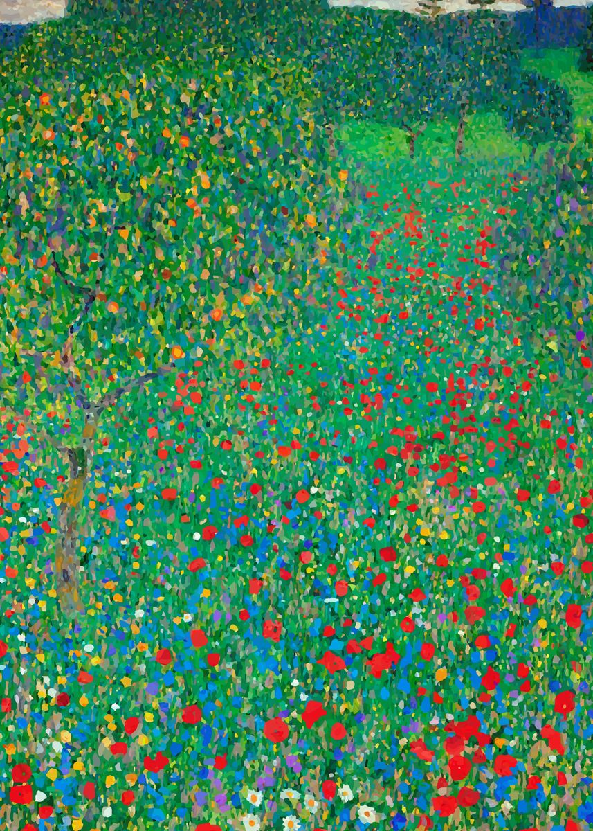 'Poppy Field Gustav Klimt' Poster by ArtGallery | Displate