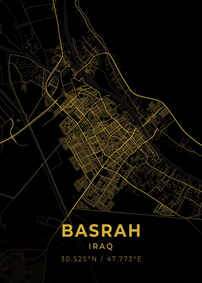'Basrah Iraq' Poster, picture, metal print, paint by Conceptual ...