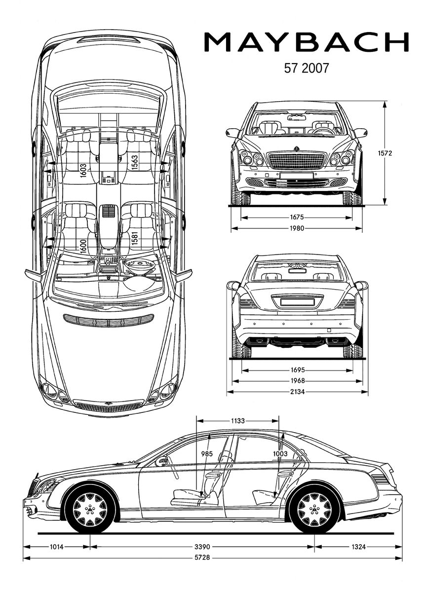 'BNW Maybach 57 2007' Poster, picture, metal print, paint by DAVID CARL ...