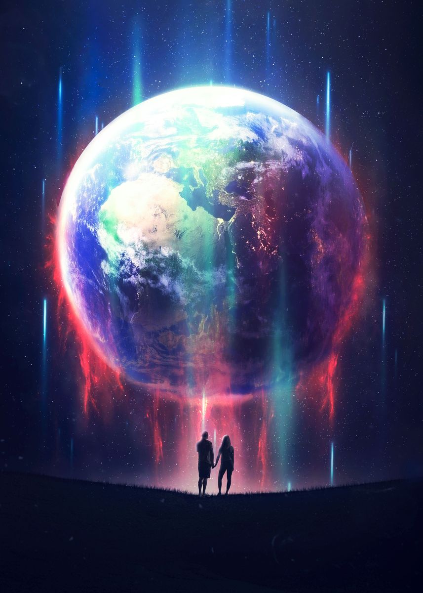 'Earth on Fire' Poster, picture, metal print, paint by florindsign ...