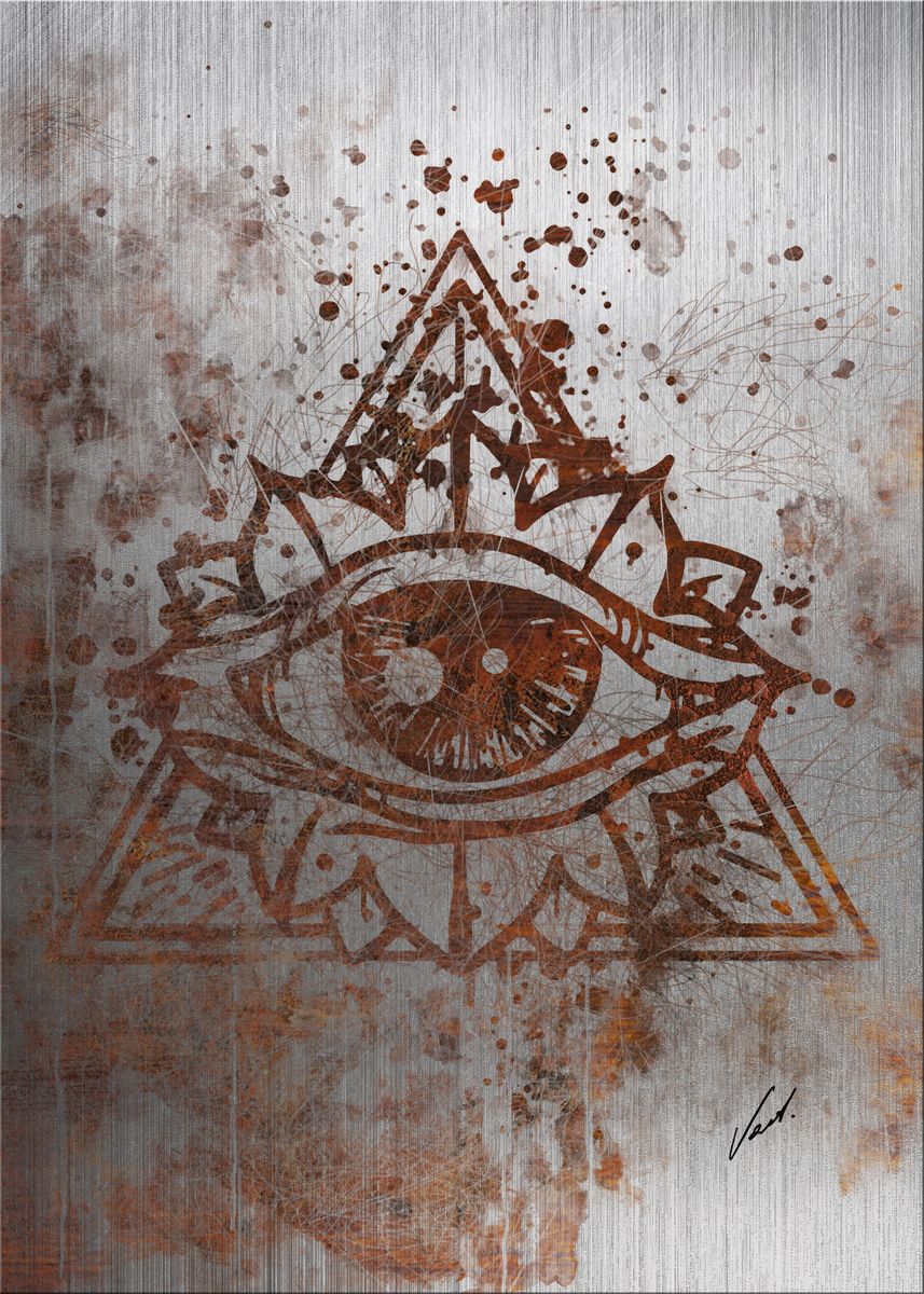 'Rusty eye of consciousness' Poster, picture, metal print, paint by ...