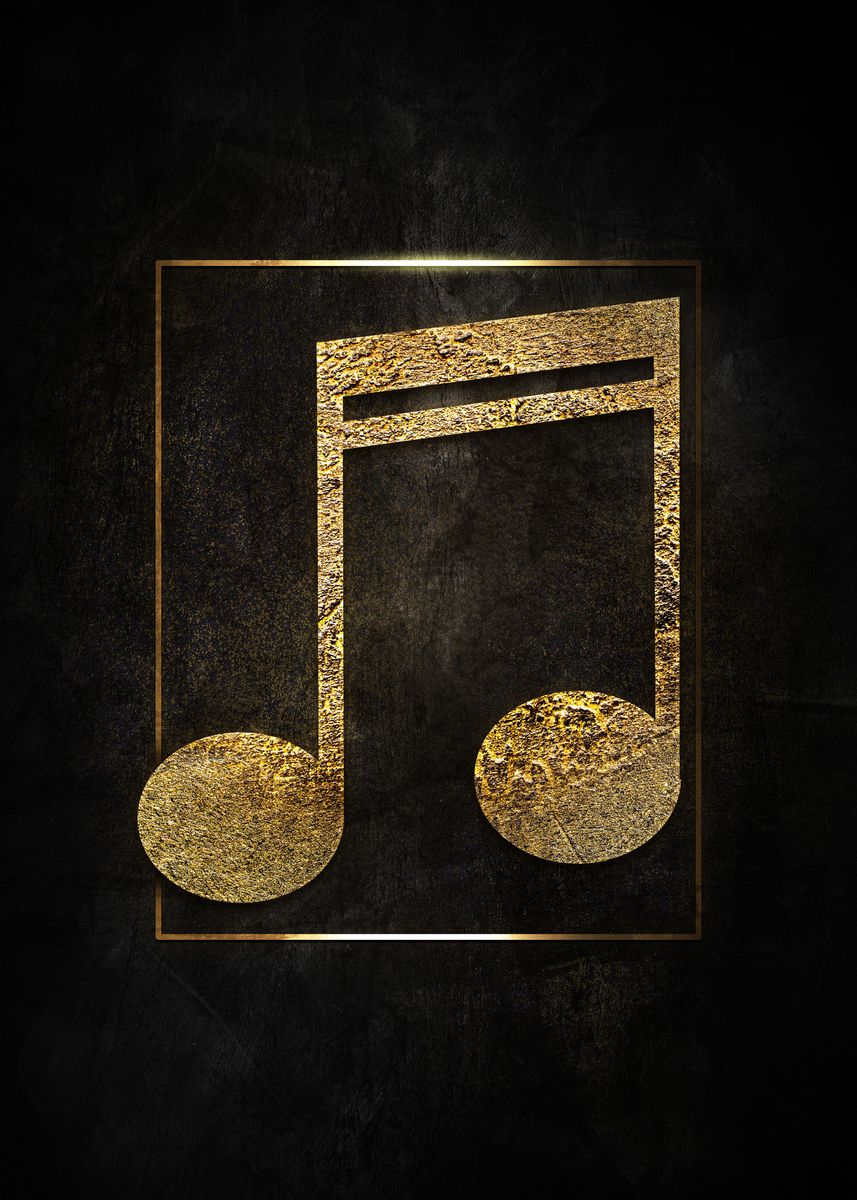 'Gold Music 1' Poster, picture, metal print, paint by Leandro Jorge ...