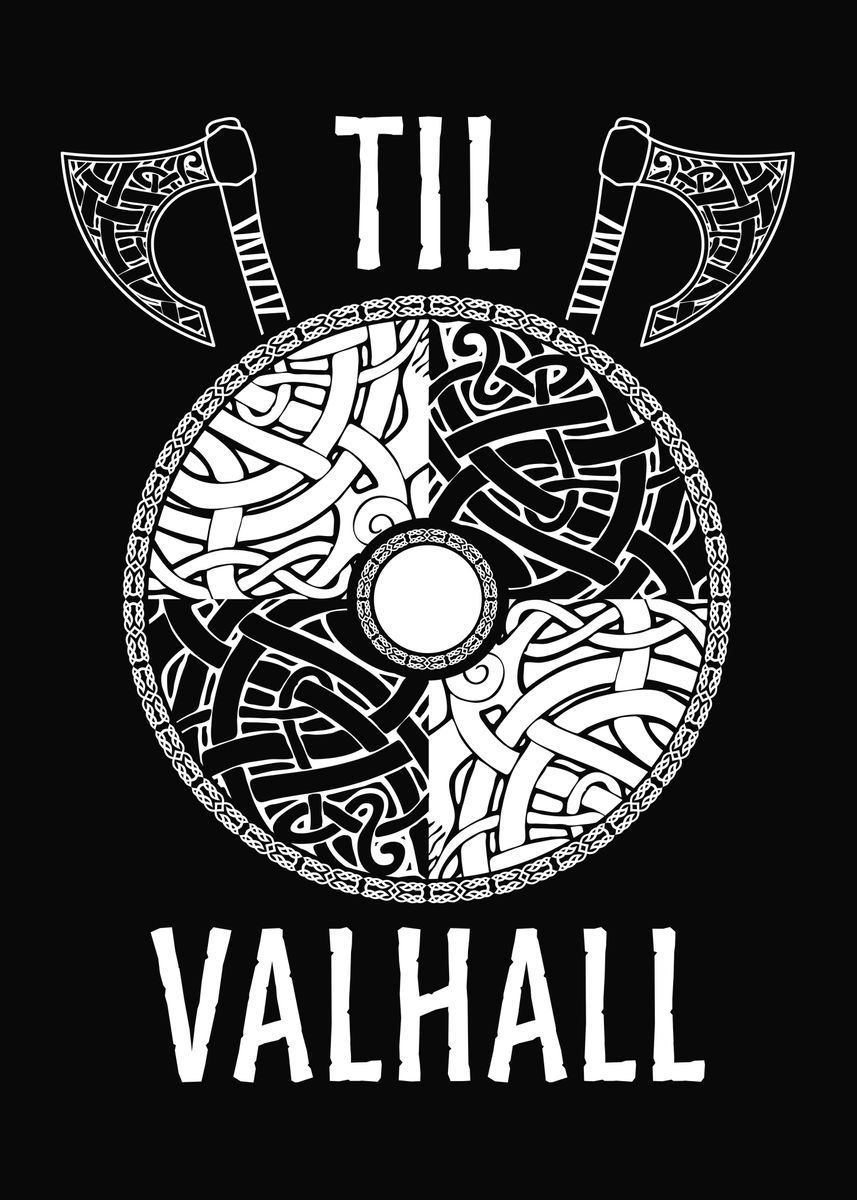 'Til Valhall' Poster, picture, metal print, paint by R4Design | Displate