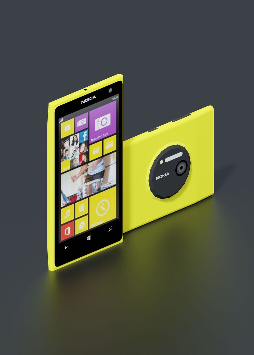 'NOKIA lumia phone lowpoly' Poster, picture, metal print, paint by ...