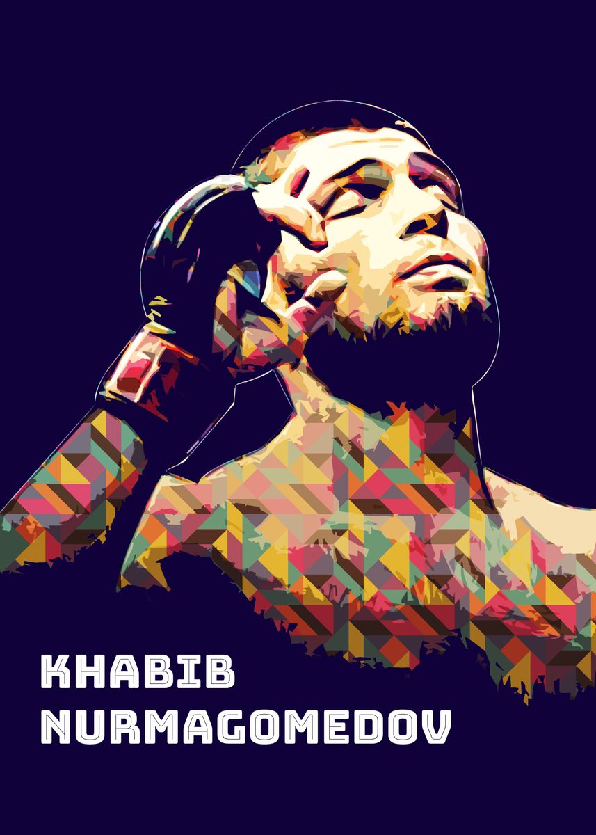 'Khabib Nurmagomedov' Poster, picture, metal print, paint by Roni Aji ...