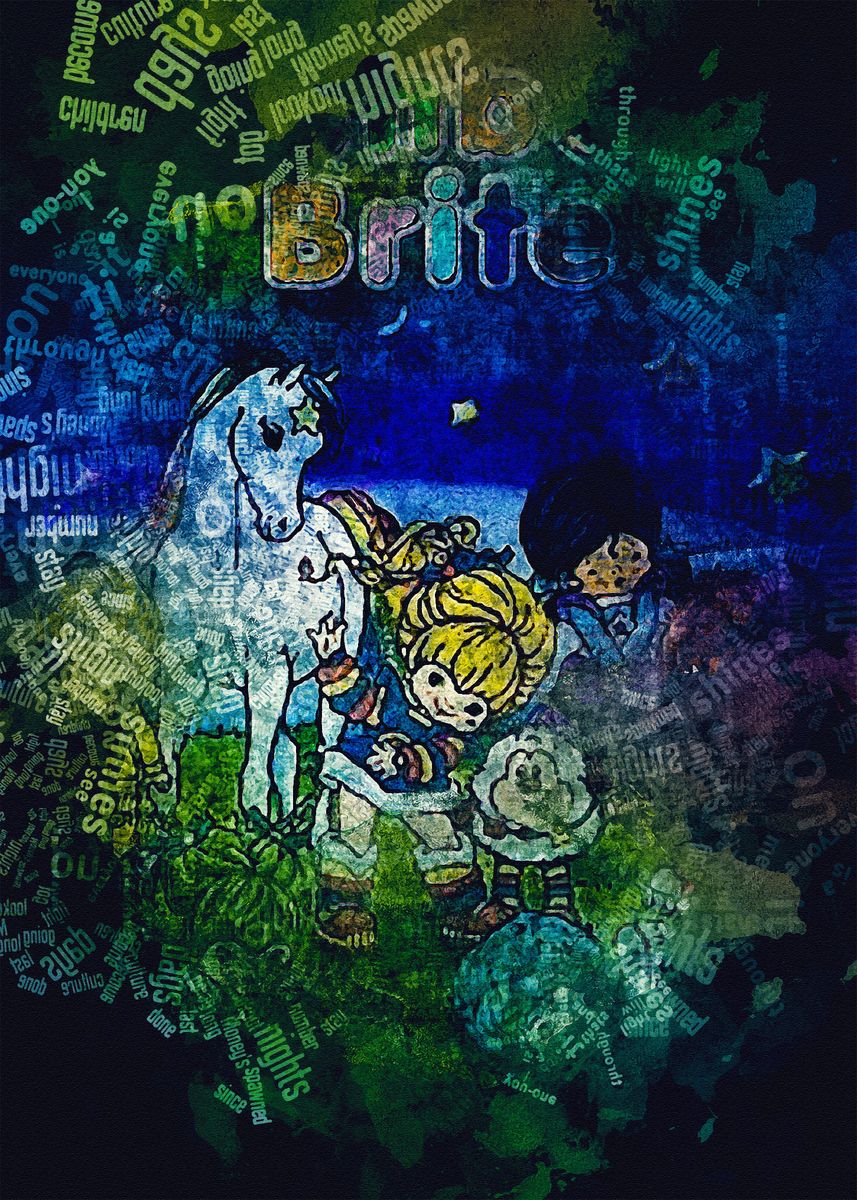 'Rainbow Brite' Poster, picture, metal print, paint by Kaye Luca | Displate