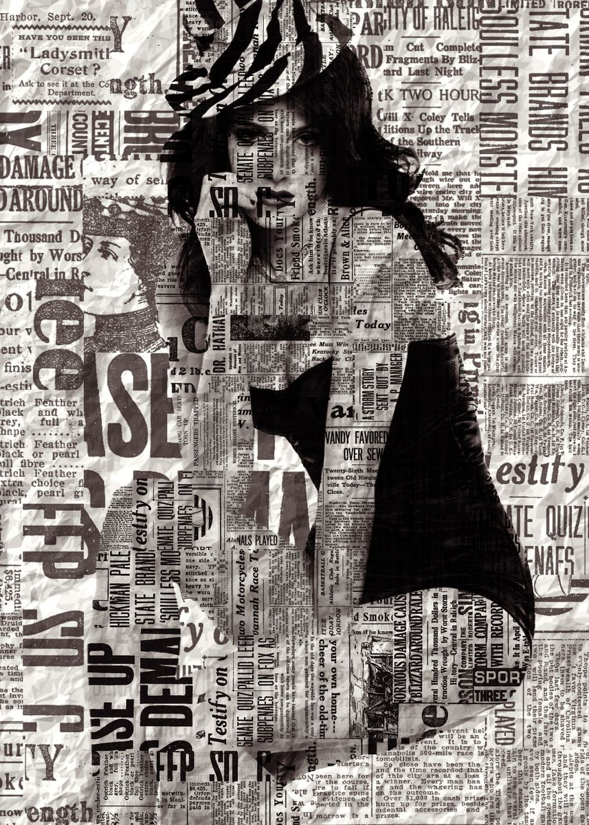 'Newspaper Girl' Poster, picture, metal print, paint by Aivaras ...