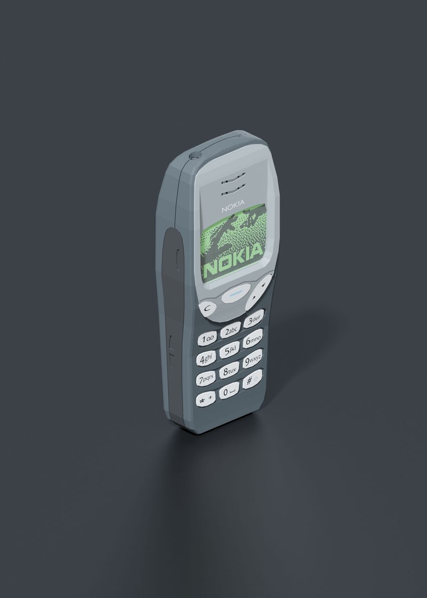 'NOKIA phone lowpoly' Poster, picture, metal print, paint by POTATO ...