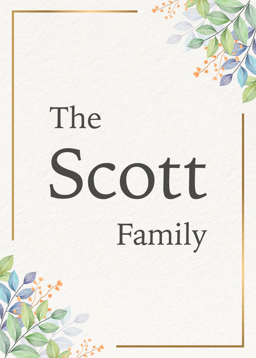'The Scott Family' Poster by Go Fonix | Displate