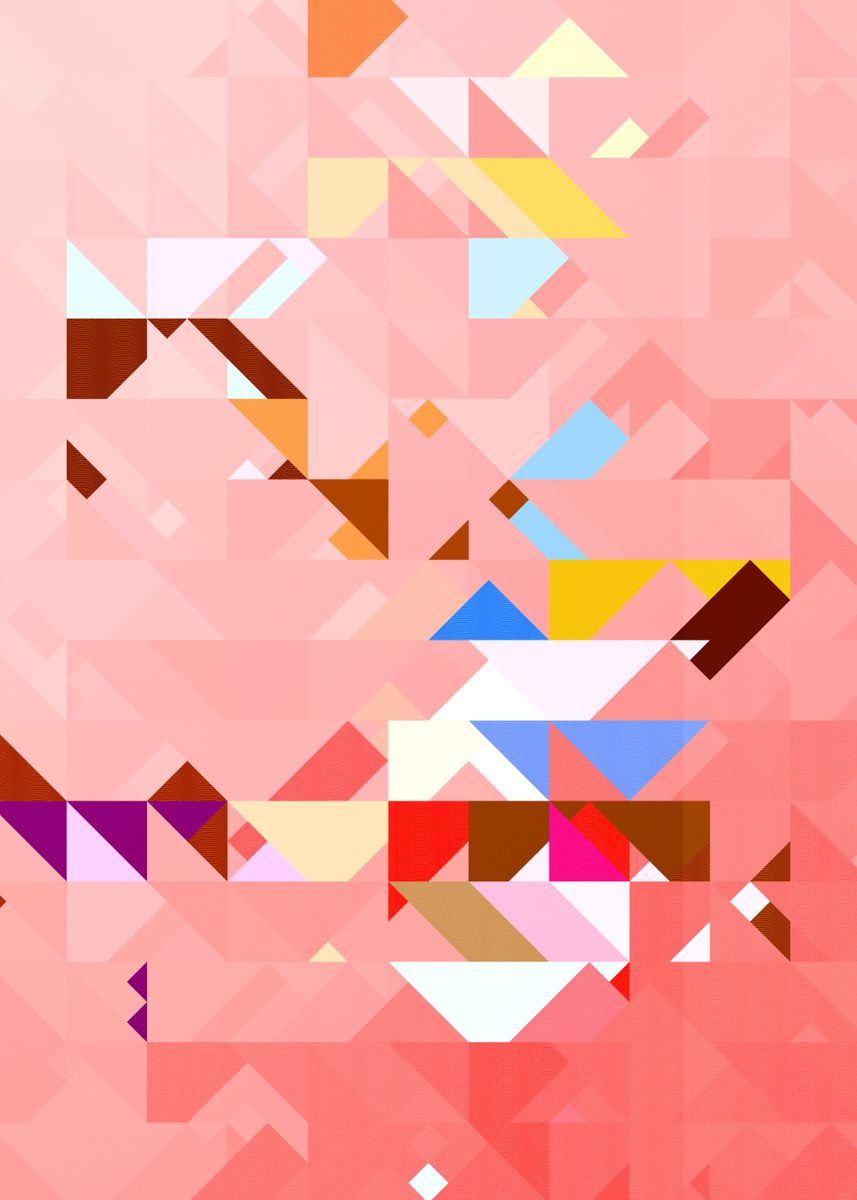 'Triangle Geometric Artwork' Poster by Holy Rock Design | Displate