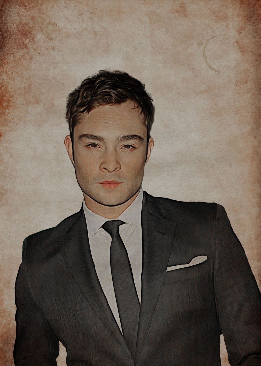 'Ed Westwick' Poster, picture, metal print, paint by Youthanasia | Displate