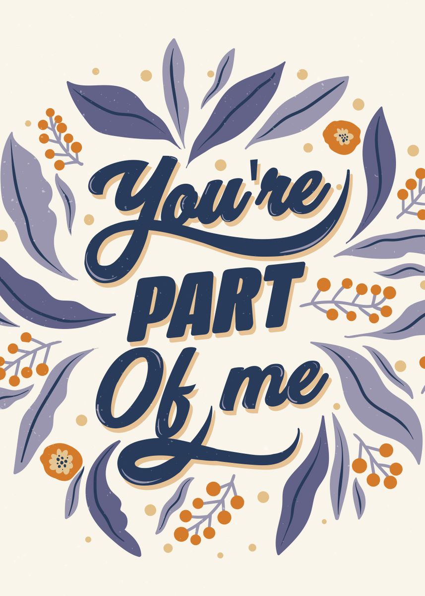 'your part of me' Poster, picture, metal print, paint by Queensy Collin ...