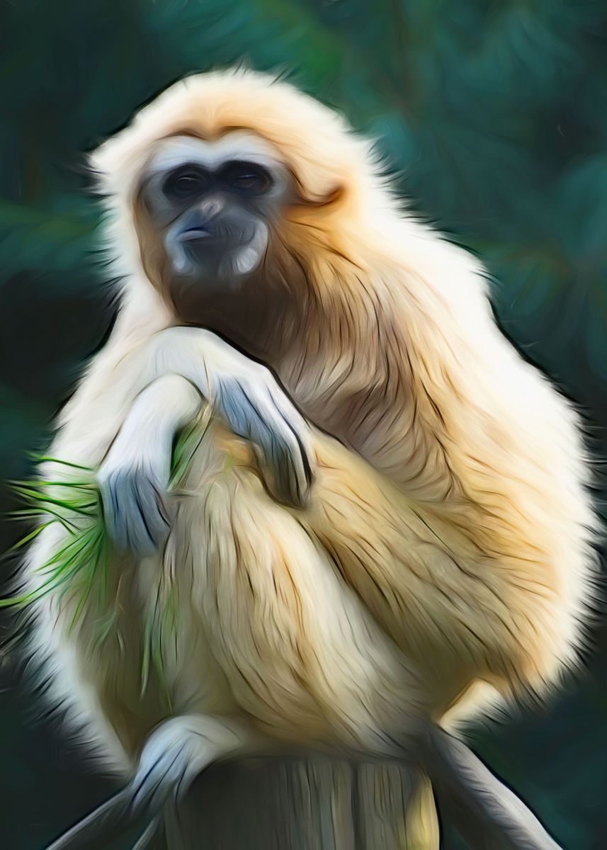 'Gibbon' Poster, picture, metal print, paint by Armstrong | Displate