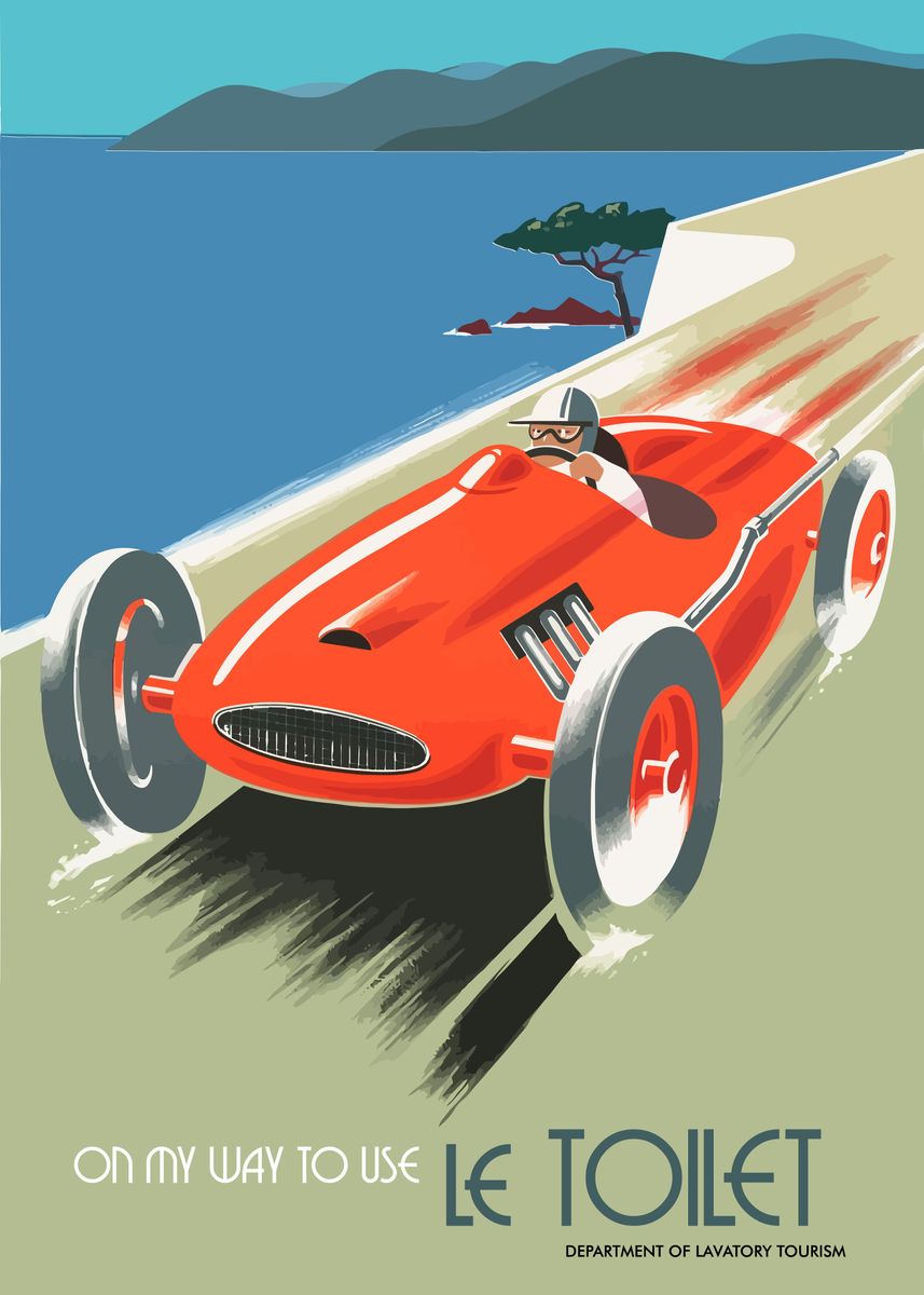 'TOILET French Tourism' Poster, picture, metal print, paint by Atomic ...