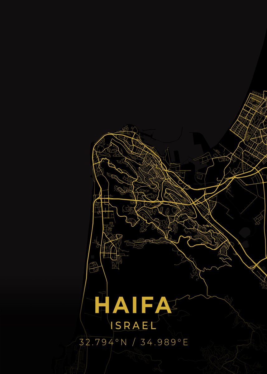 'Haifa Israel' Poster, picture, metal print, paint by Conceptual ...