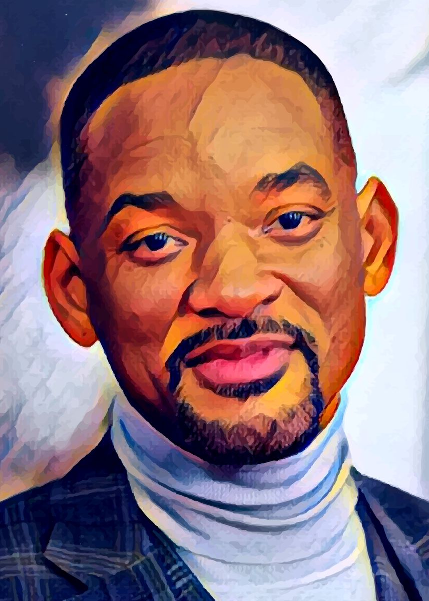 'Will Smith Portrait' Poster, picture, metal print, paint by Rozi Art ...