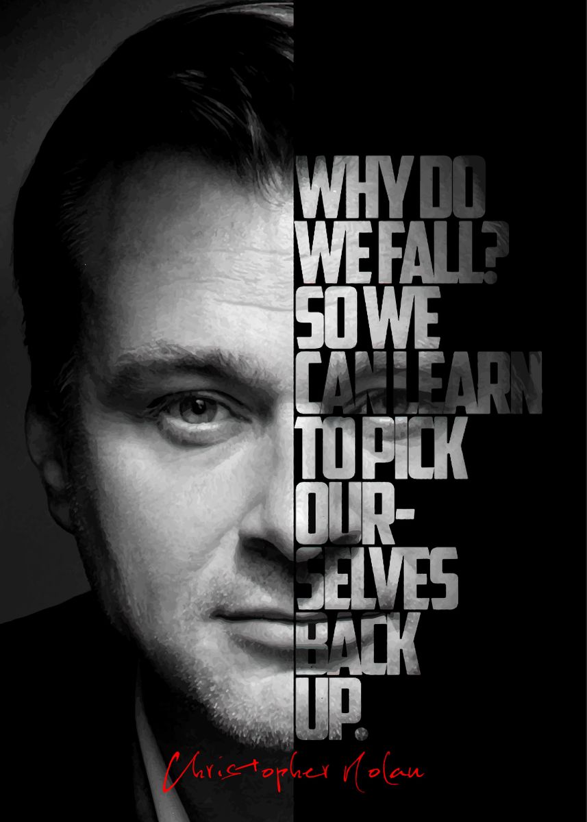 'Christopher Nolan' Poster, picture, metal print, paint by BnWDesigner ...