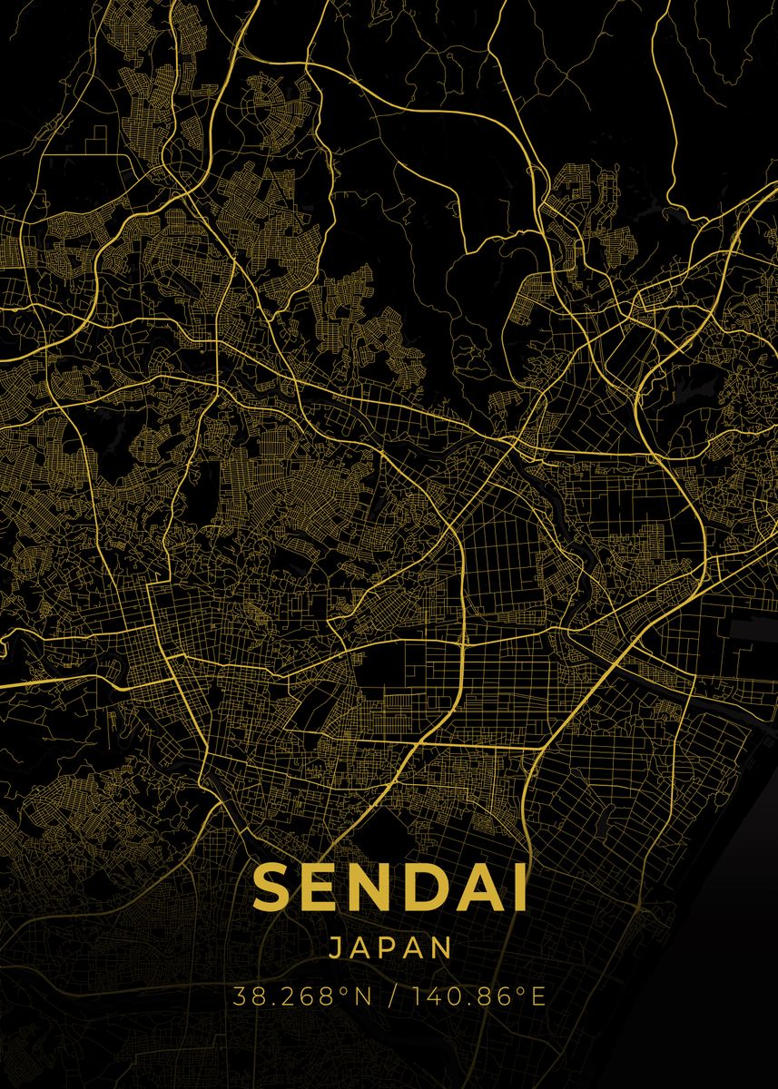 'Sendai Japan' Poster, picture, metal print, paint by Conceptual ...