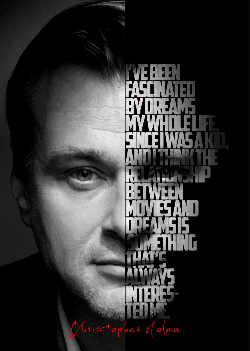 'Christopher Nolan' Poster by BnWDesigner | Displate