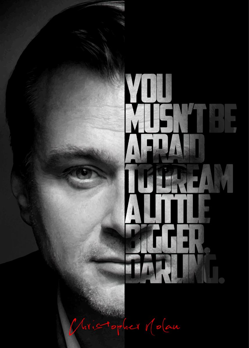 'Christopher Nolan' Poster, picture, metal print, paint by BnWDesigner ...