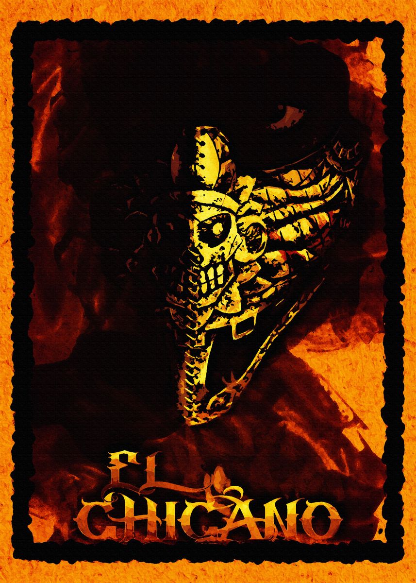 'El Chicano' Poster, picture, metal print, paint by Katerina Lim | Displate