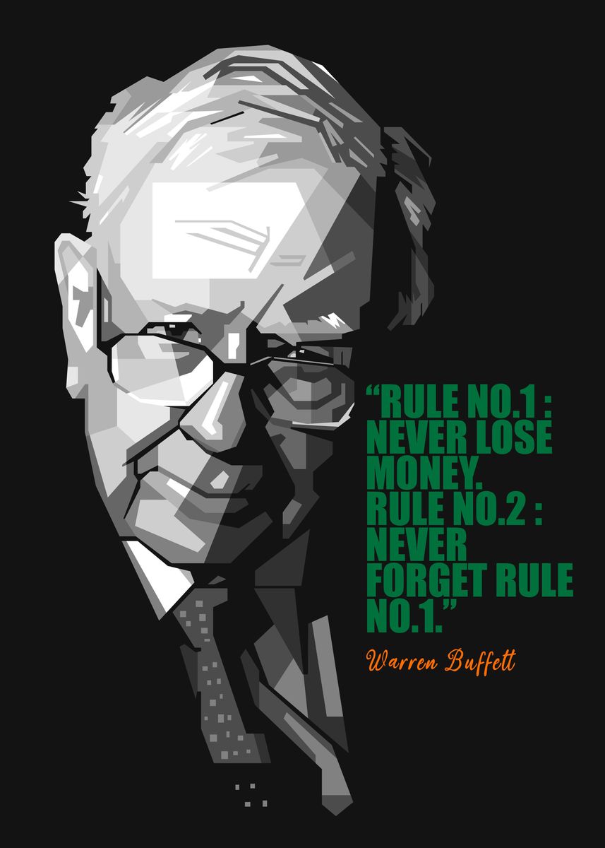'Warren Buffett BW' Poster, picture, metal print, paint by nofa aji ...