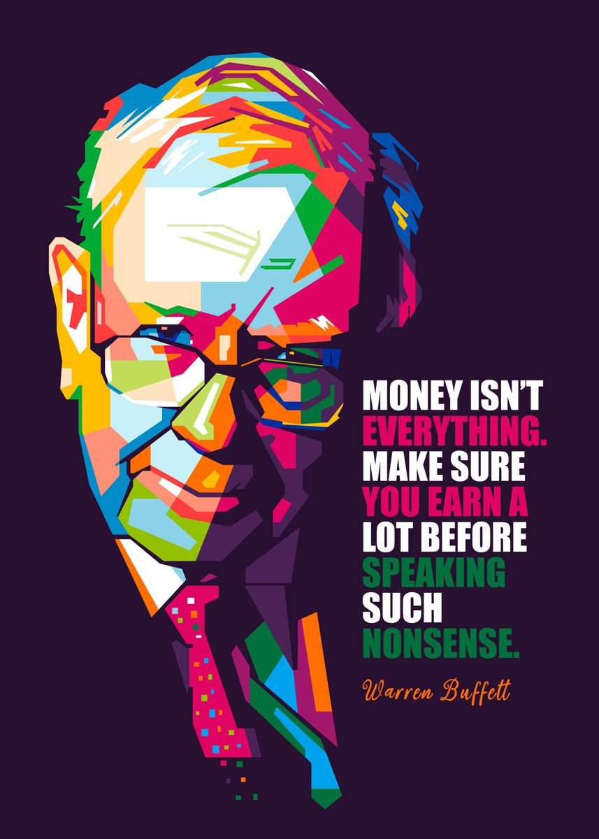 'Warren Buffett' Poster, picture, metal print, paint by nofa aji ...