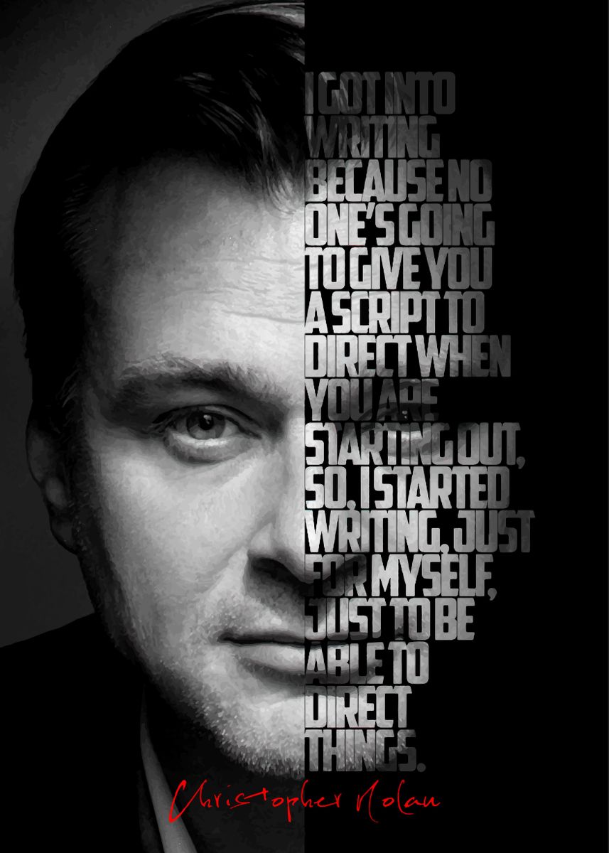 'Christopher Nolan ' Poster by BnWDesigner | Displate