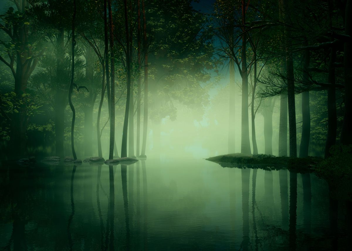 'Somber Swamp' Poster by aestevez | Displate