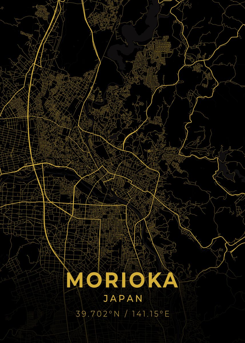 'Morioka Japan' Poster, picture, metal print, paint by Conceptual ...