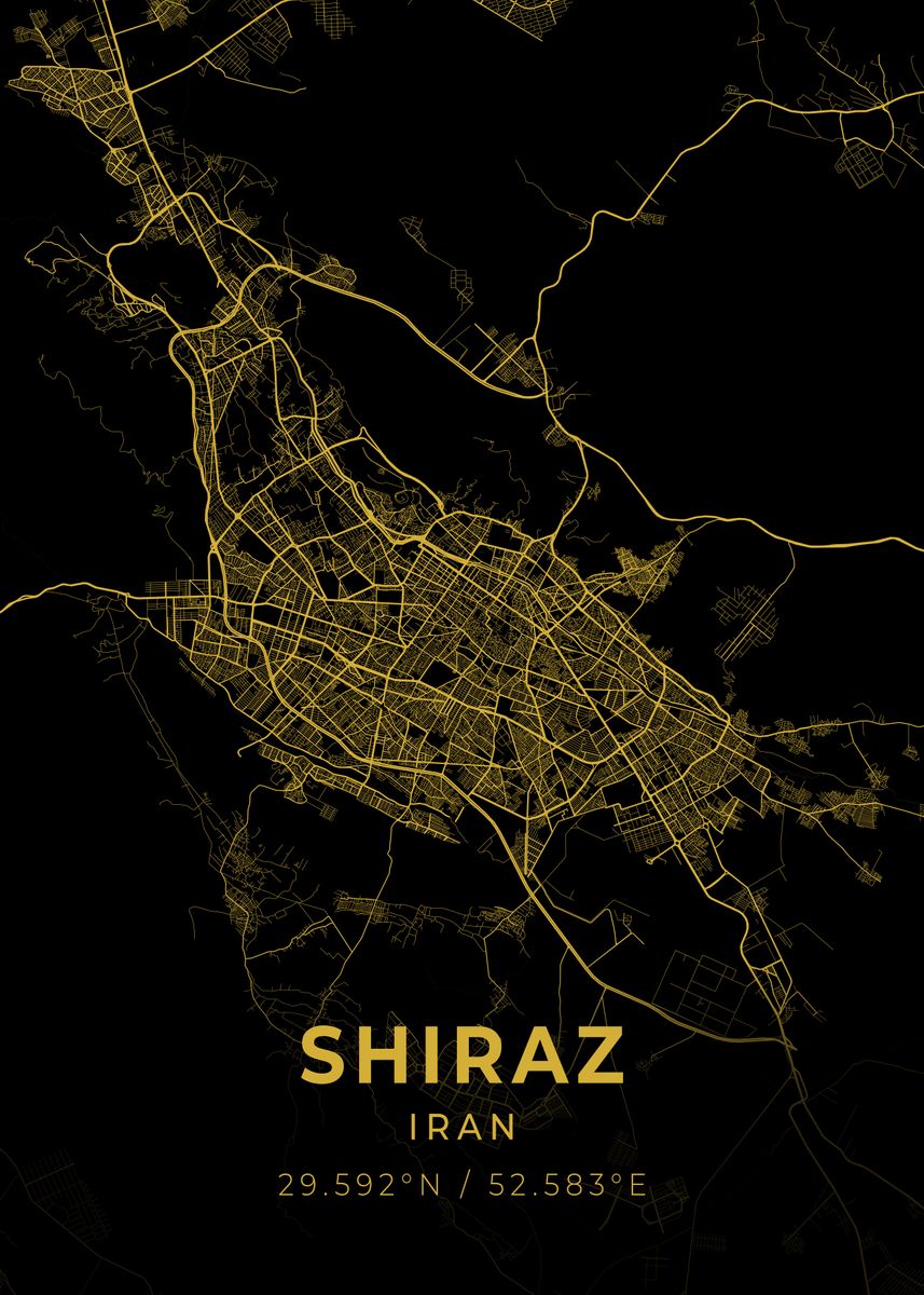 'Shiraz Iran' Poster, picture, metal print, paint by Conceptual ...