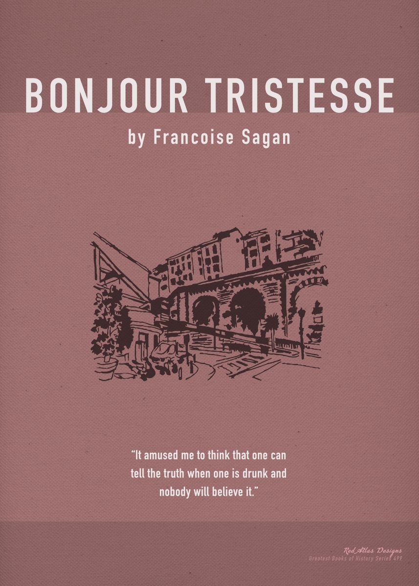 'Bonjour Tristesse Book Art' Poster, picture, metal print, paint by ...