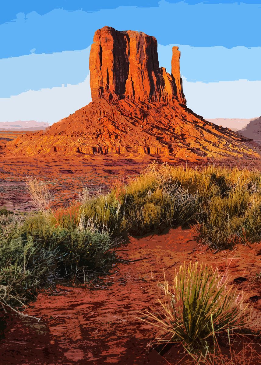 'Monument Valley Desert' Poster, picture, metal print, paint by Nick ...