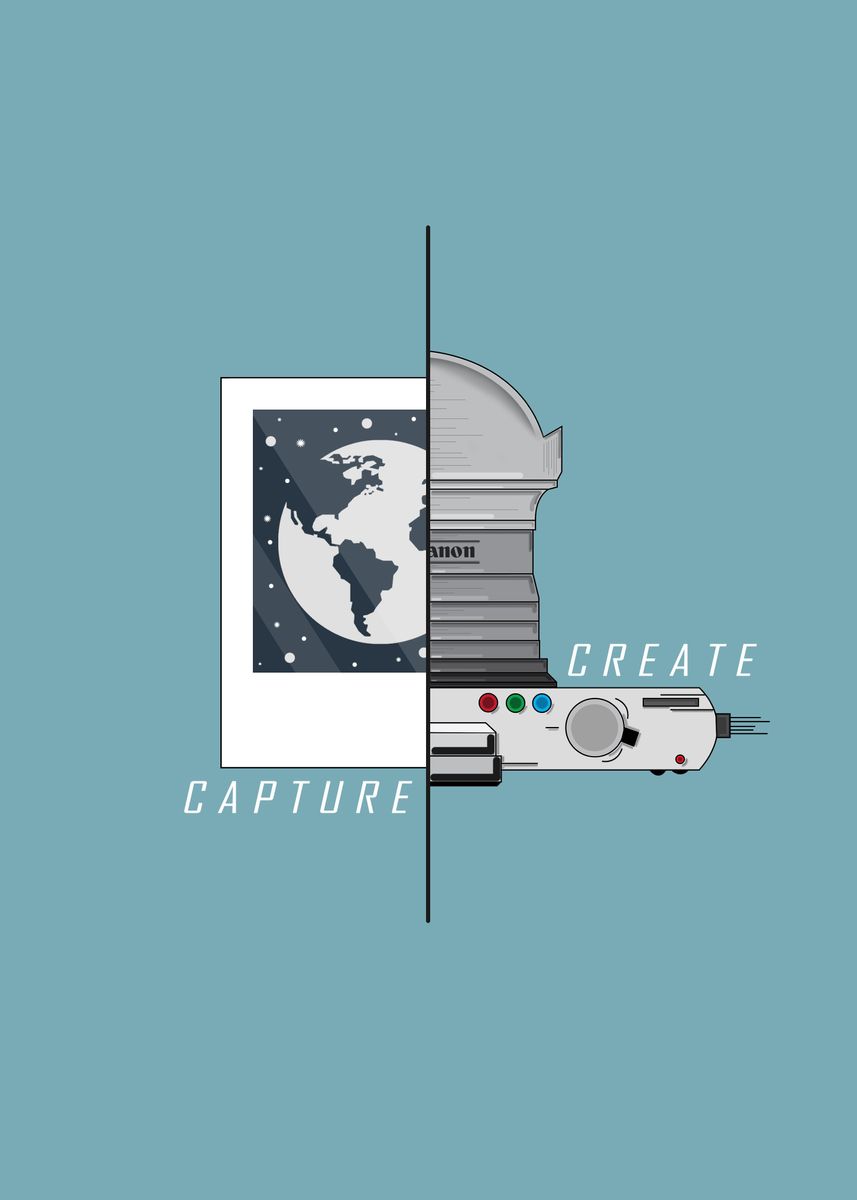 'Capture Create' Poster, picture, metal print, paint by Joseph Percy ...