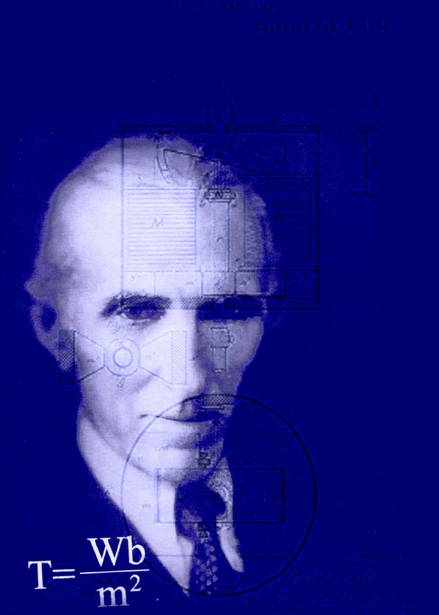 'Serbian American Inventor' Poster, picture, metal print, paint by ...