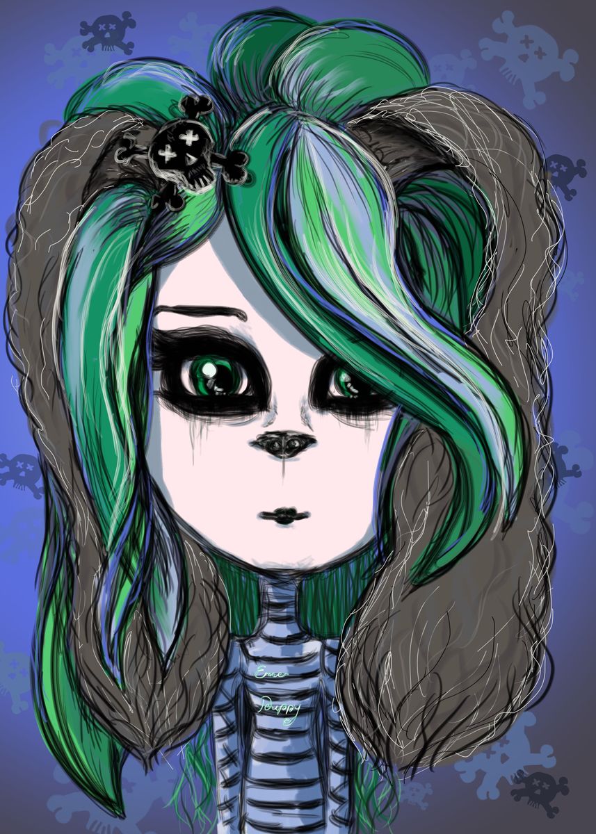 'Emo Puppy' Poster by Anna Fae | Displate