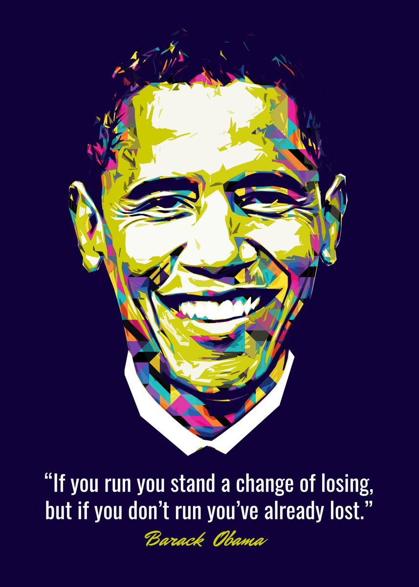 'Barack Obama Quotes' Poster, picture, metal print, paint by Dicky ...