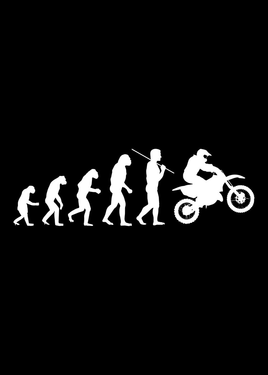 'evolution motocross for ev' Poster, picture, metal print, paint by ...