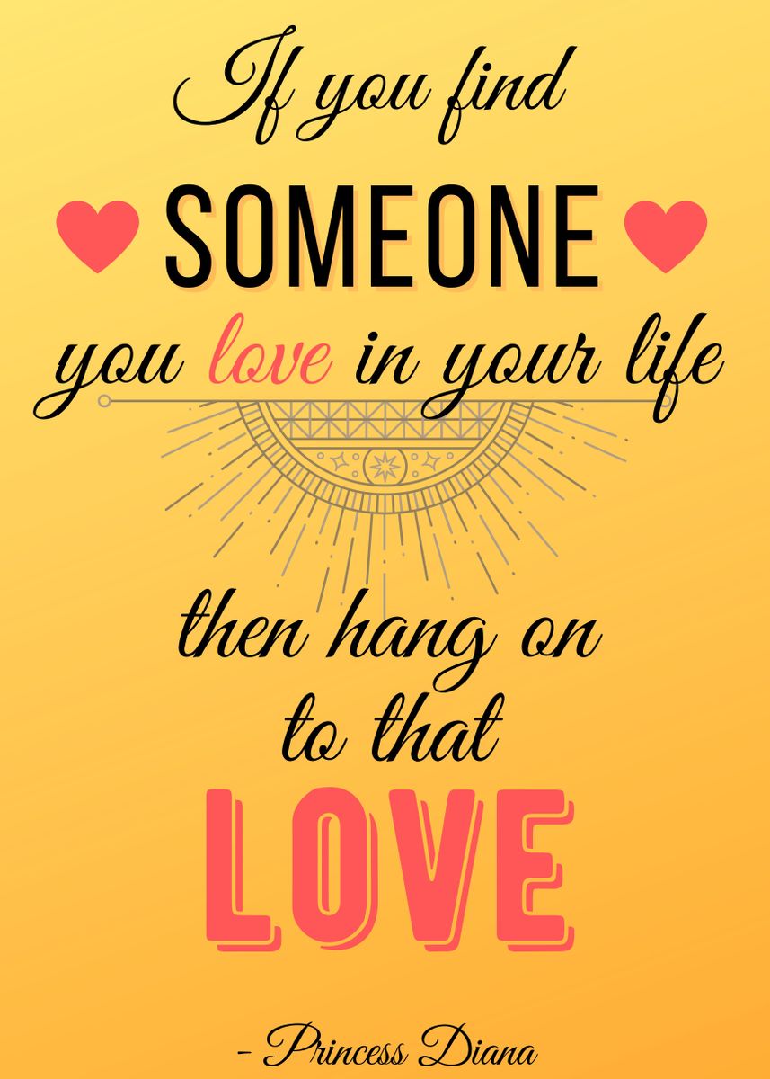 'Quote about love' Poster, picture, metal print, paint by CiniArt ...