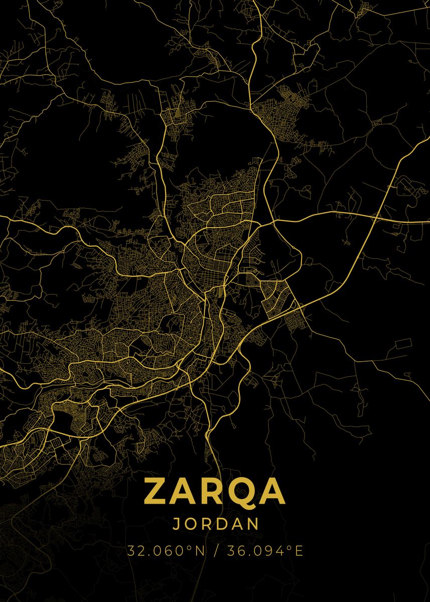'Zarqa Jordan' Poster, picture, metal print, paint by Conceptual ...