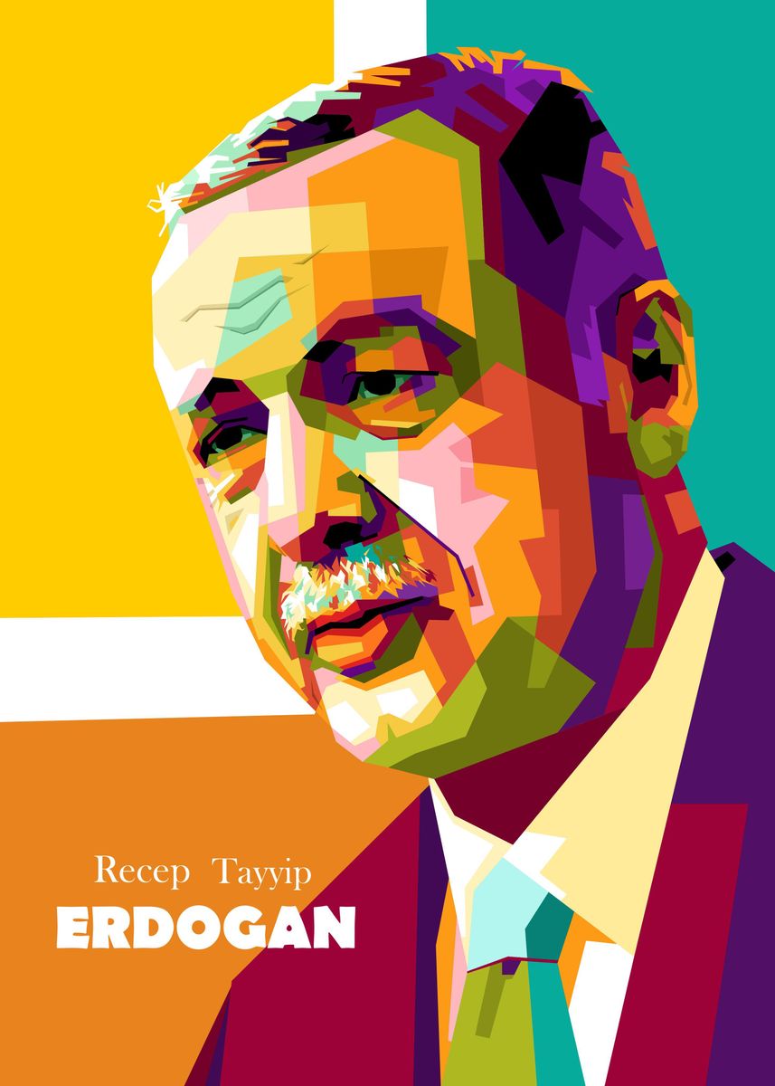 'ERDOGAN in pop art style' Poster by AMIRUDIN 06 | Displate