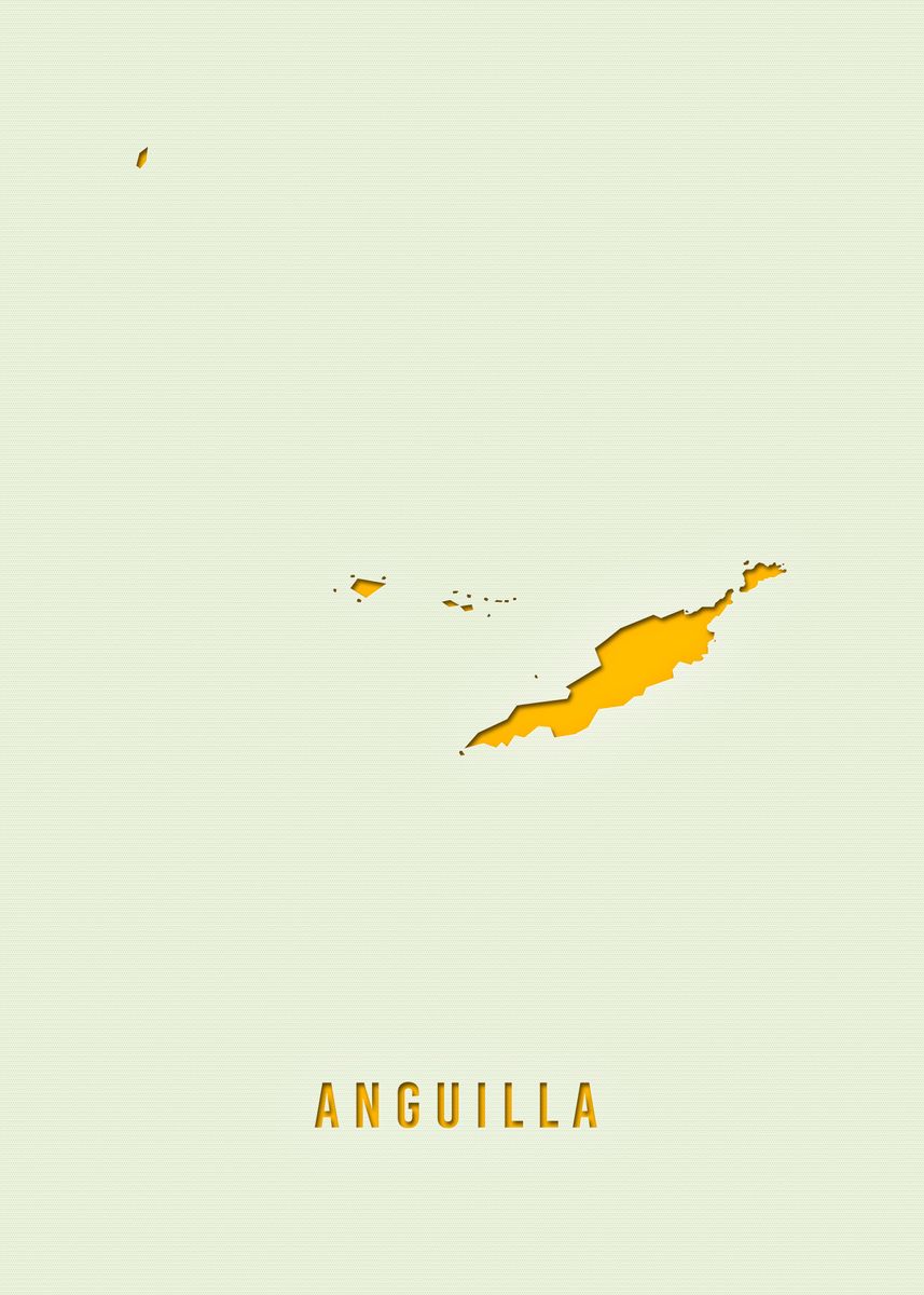 'ANGUILLA' Poster, picture, metal print, paint by Zero Nine | Displate