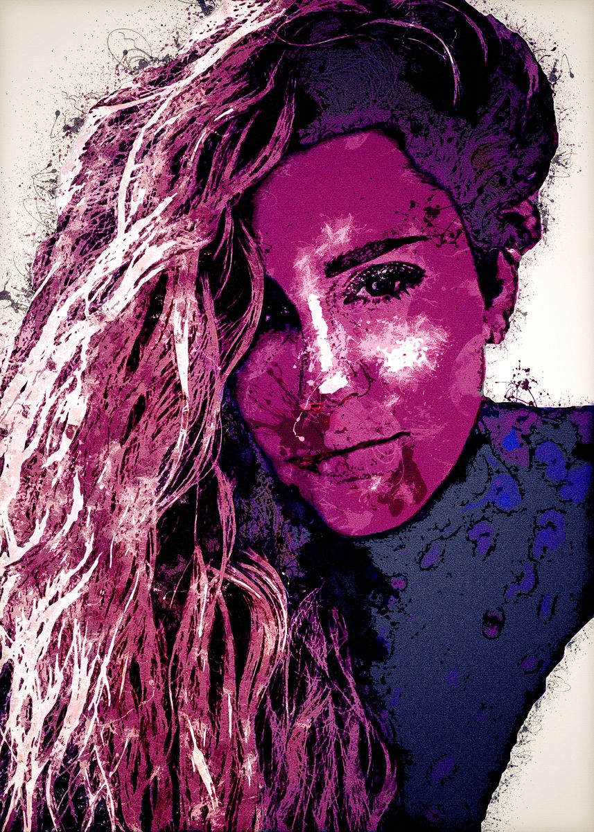 'Miley Cyrus Face' Poster, picture, metal print, paint by My Legion ...