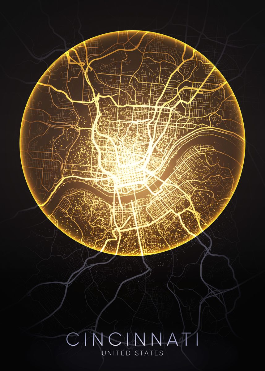 'cincinnati usa' Poster by SplashDesign | Displate