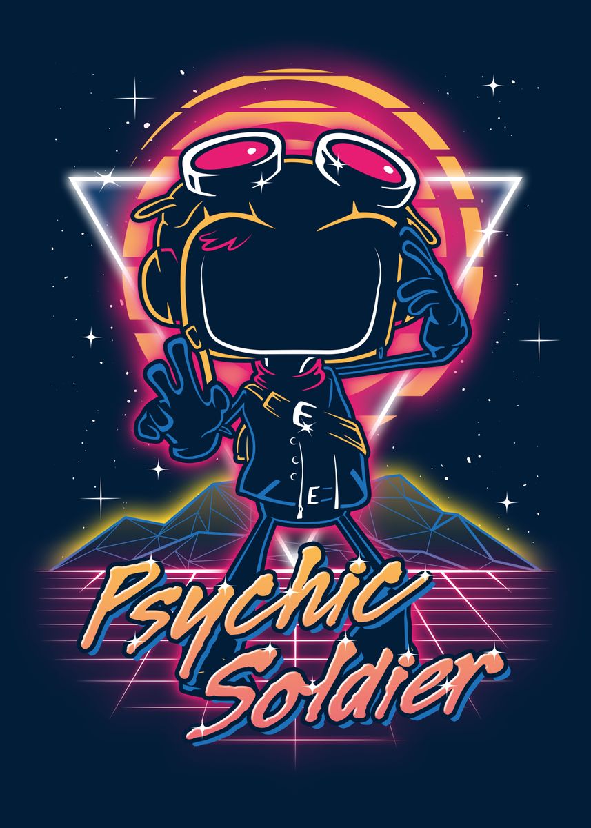'Retro Psychic Soldier' Poster, picture, metal print, paint by Olipop ...
